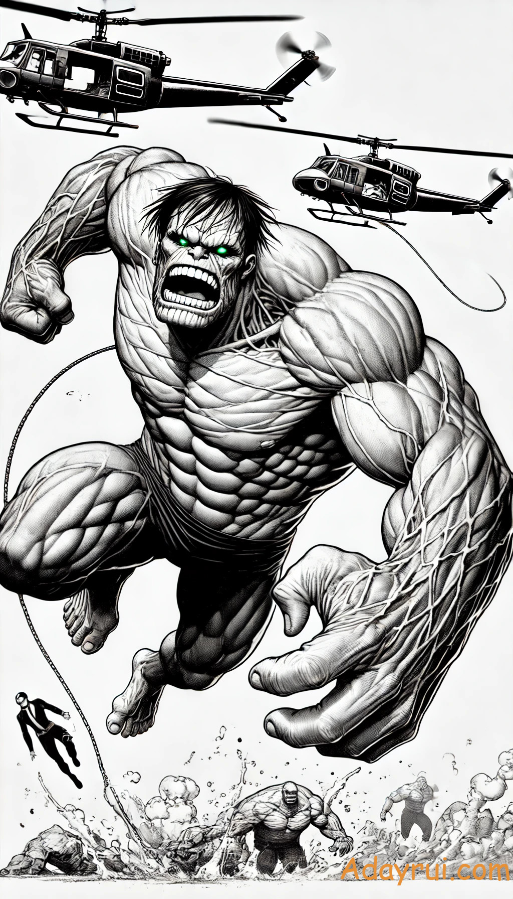 35+ Tranh Tô Màu Hulk - Siêu Nhân Marvel - ADAYRUI